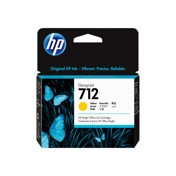 Genuine HP 712 Yellow 29ml Ink Cartridge 3ED69A – Cartridge Sale